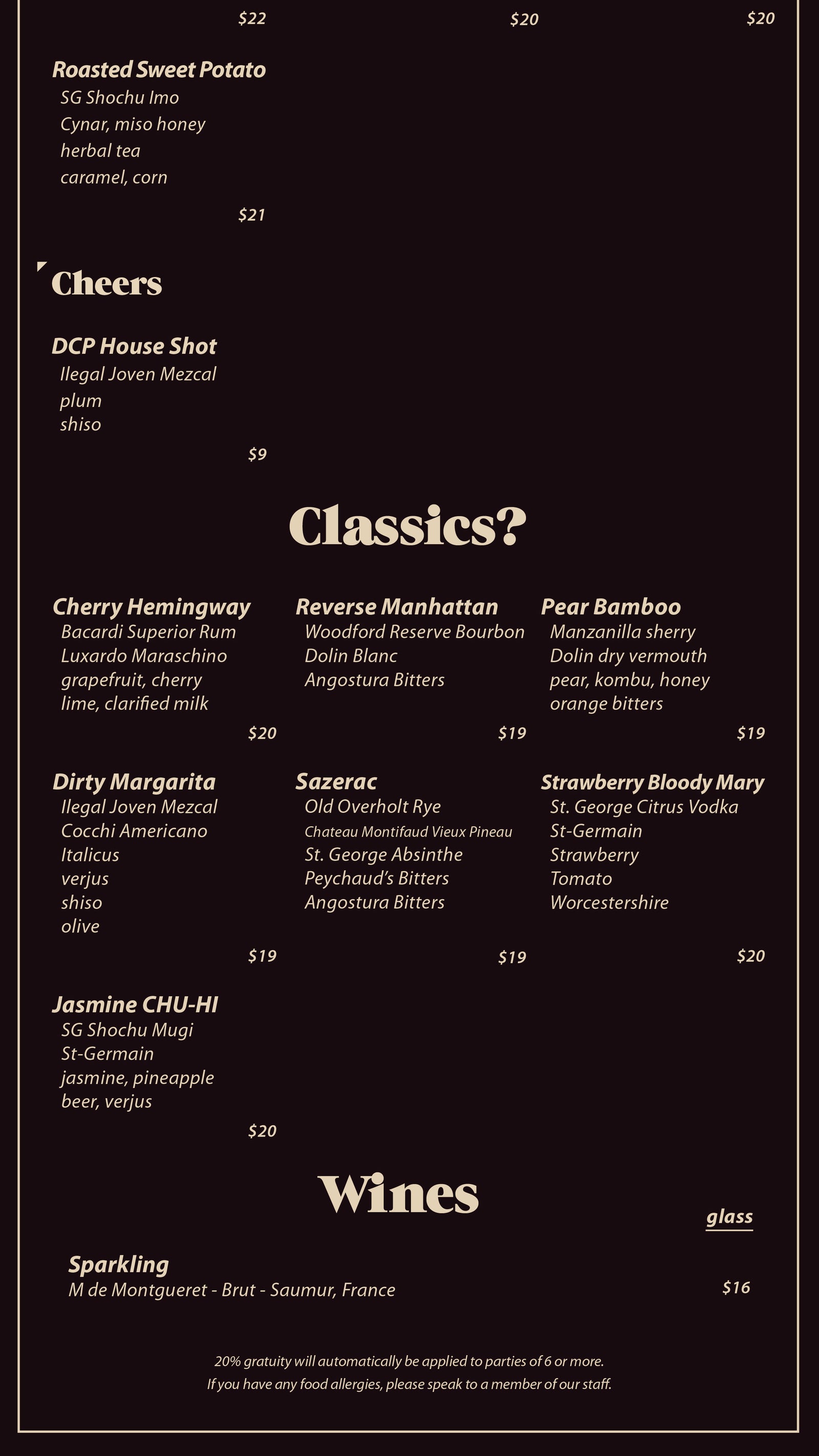 The Coop Menu – Double Chicken Please