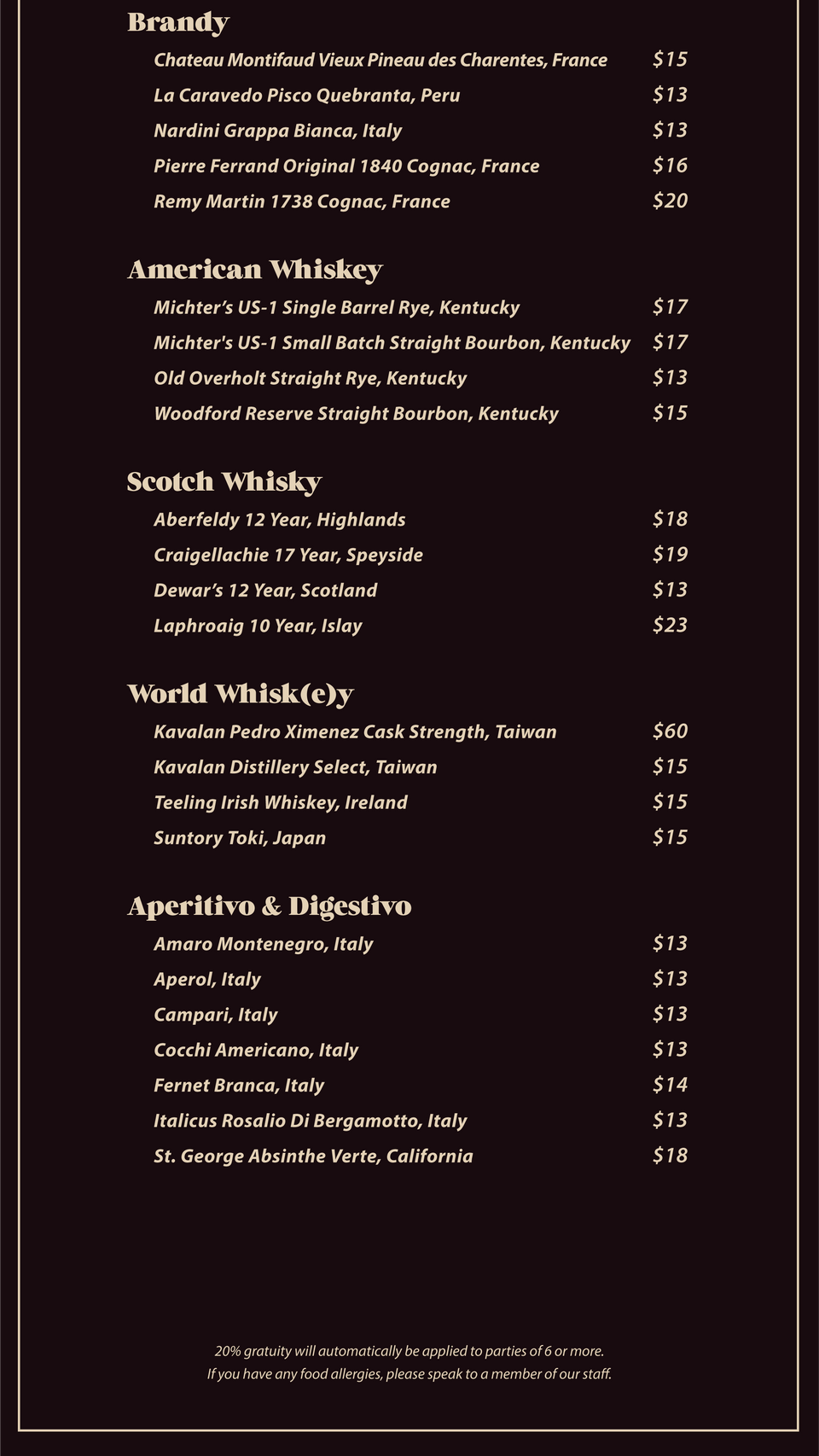 The Coop Menu – Double Chicken Please